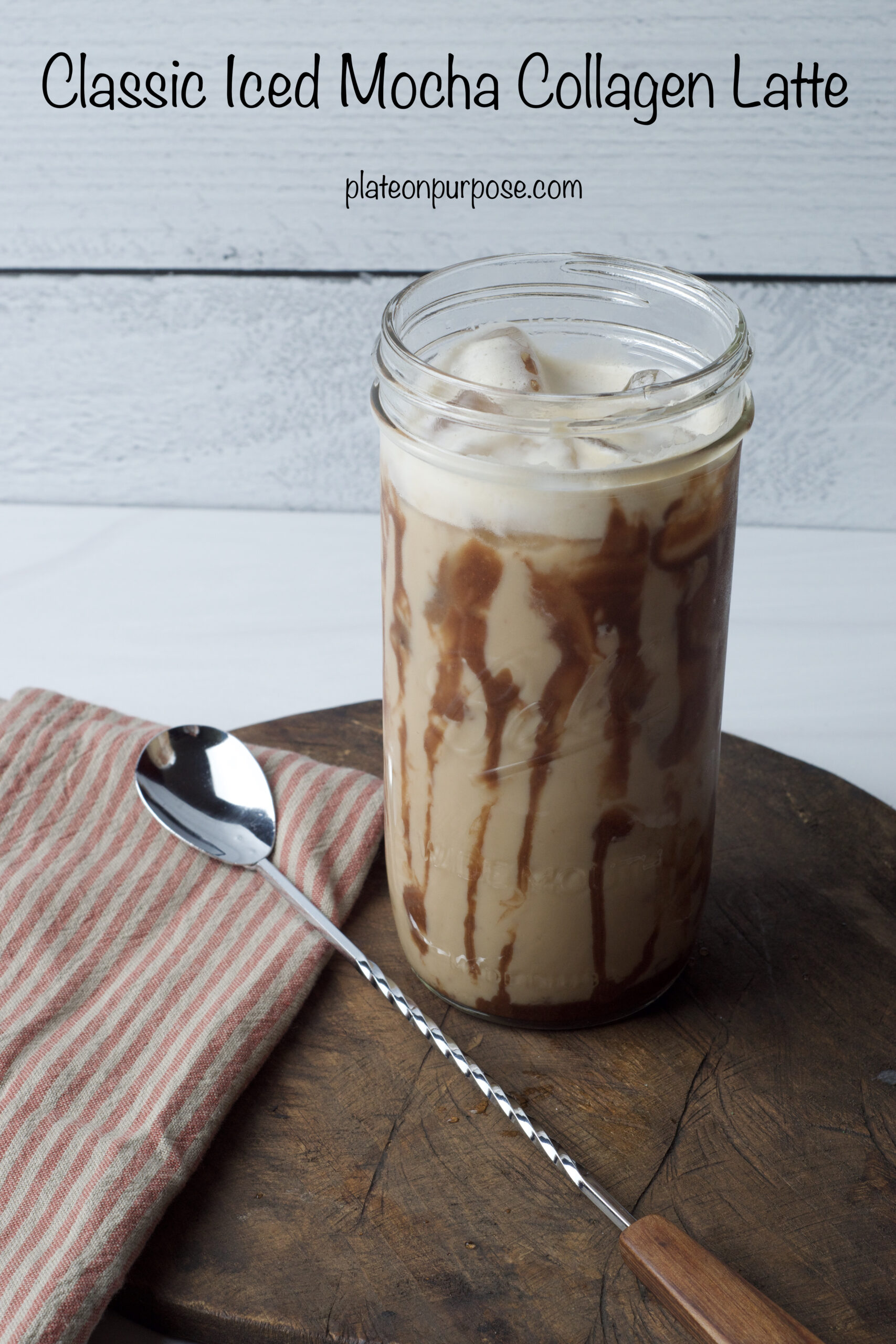 Classic Iced Mocha Collagen Latte - Plate on Purpose